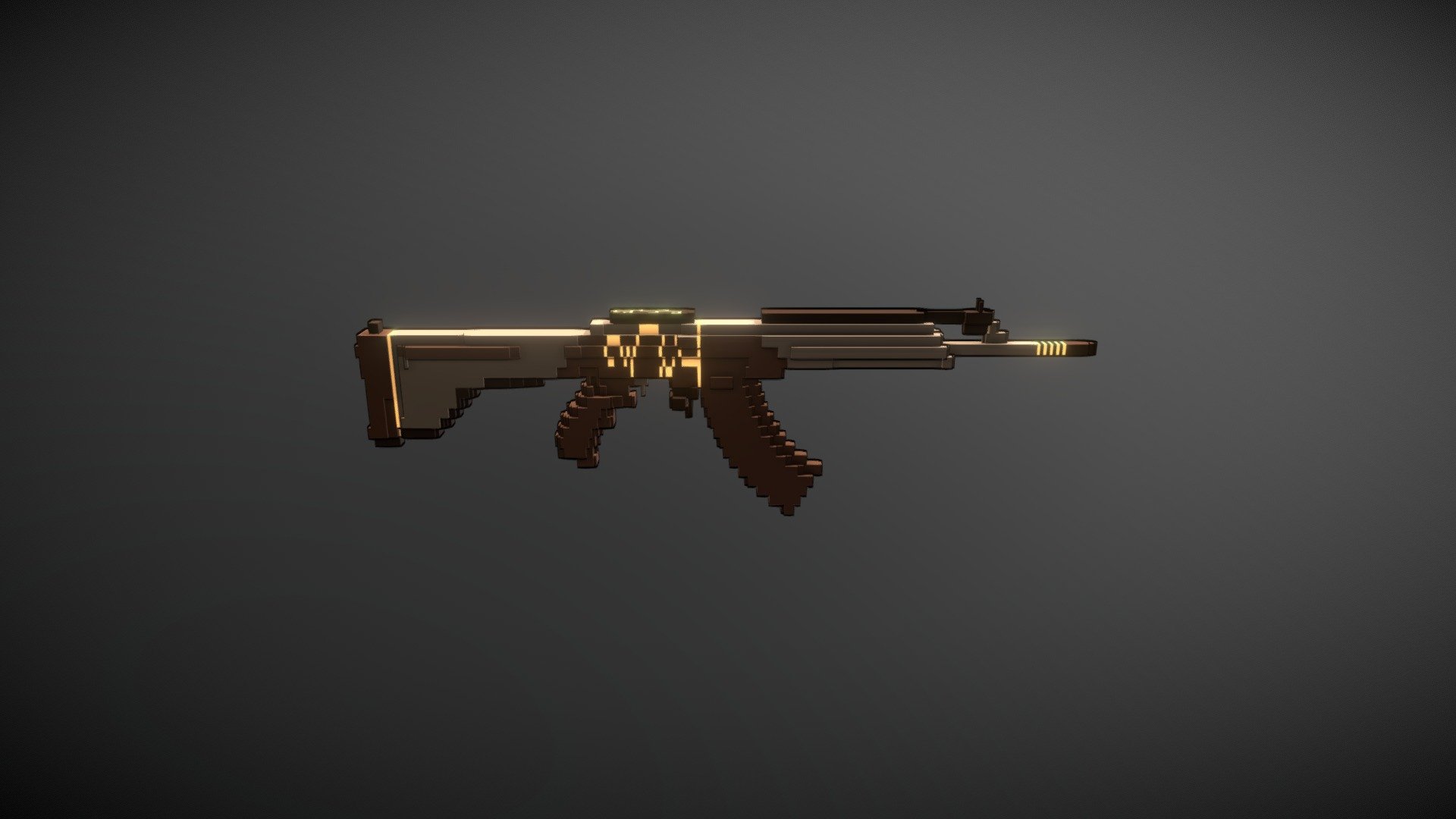 Ak47 Voxel Pixel art 3D - Download Free 3D model by KaitoArtz [91e5d38 ...