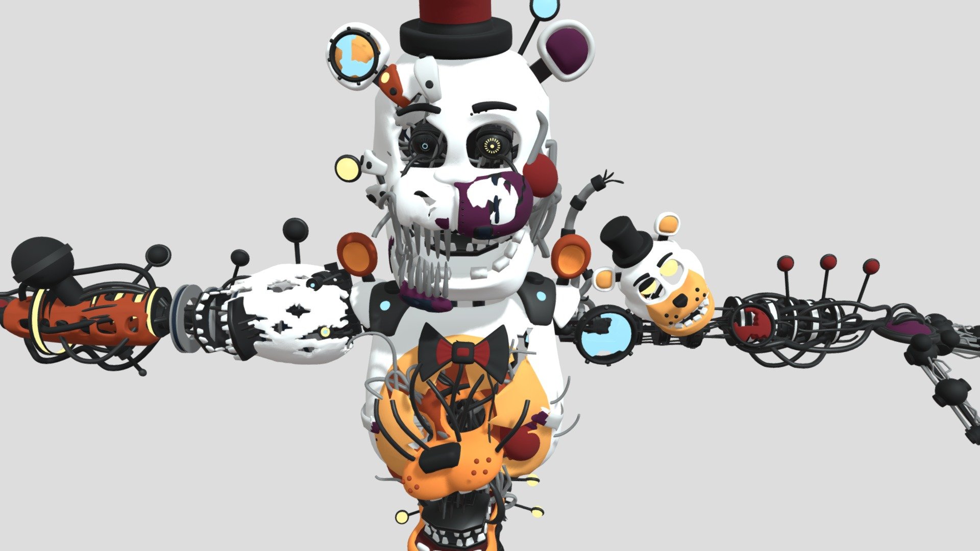Fnaf6 Scrapfreddy by BunZai - Download Free 3D model by Broken down ...