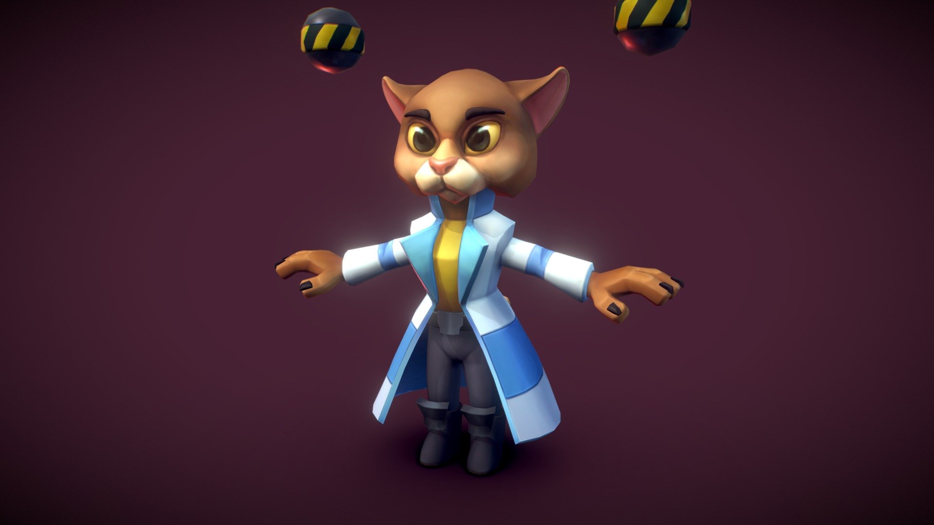 Psy Cat T1 - Preview - 3D model by BitGem [91e7243] - Sketchfab