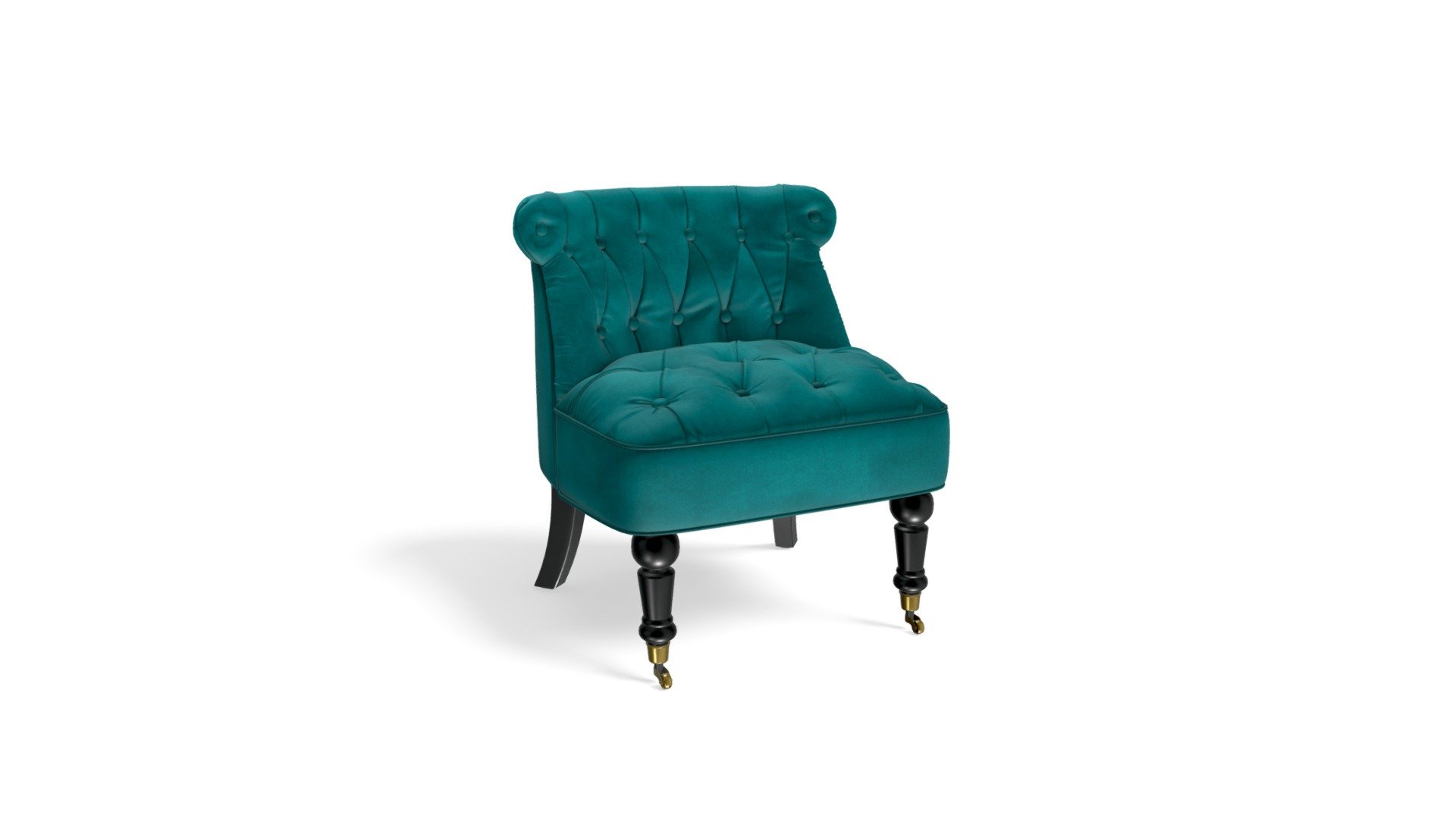 Bouji Accent Chair, Seafoam Blue Velvet - Download Free 3D model by ...