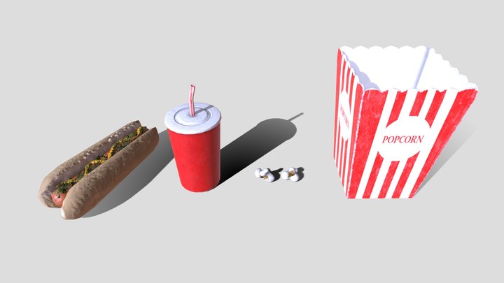 Popcorn 3D models - Sketchfab