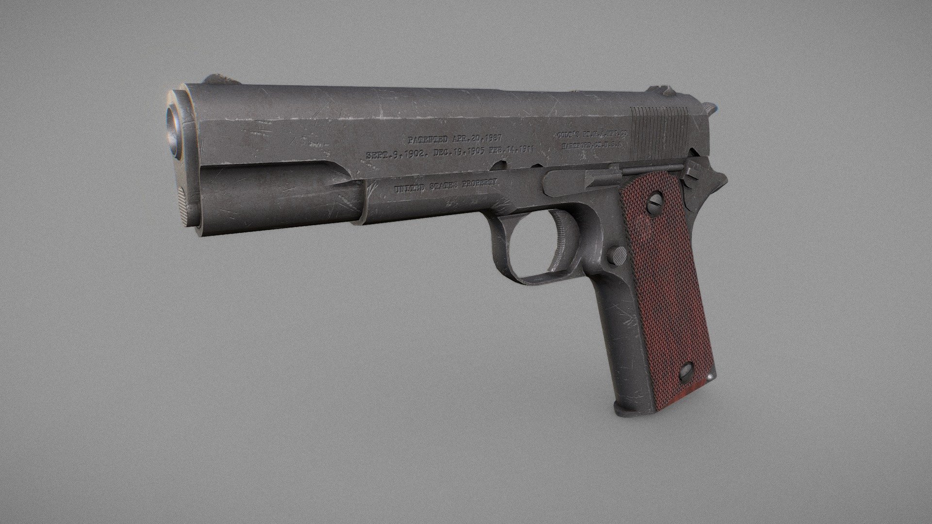 Colt 1911 / M1911 - 3D model by an00bis [91ec9c9] - Sketchfab