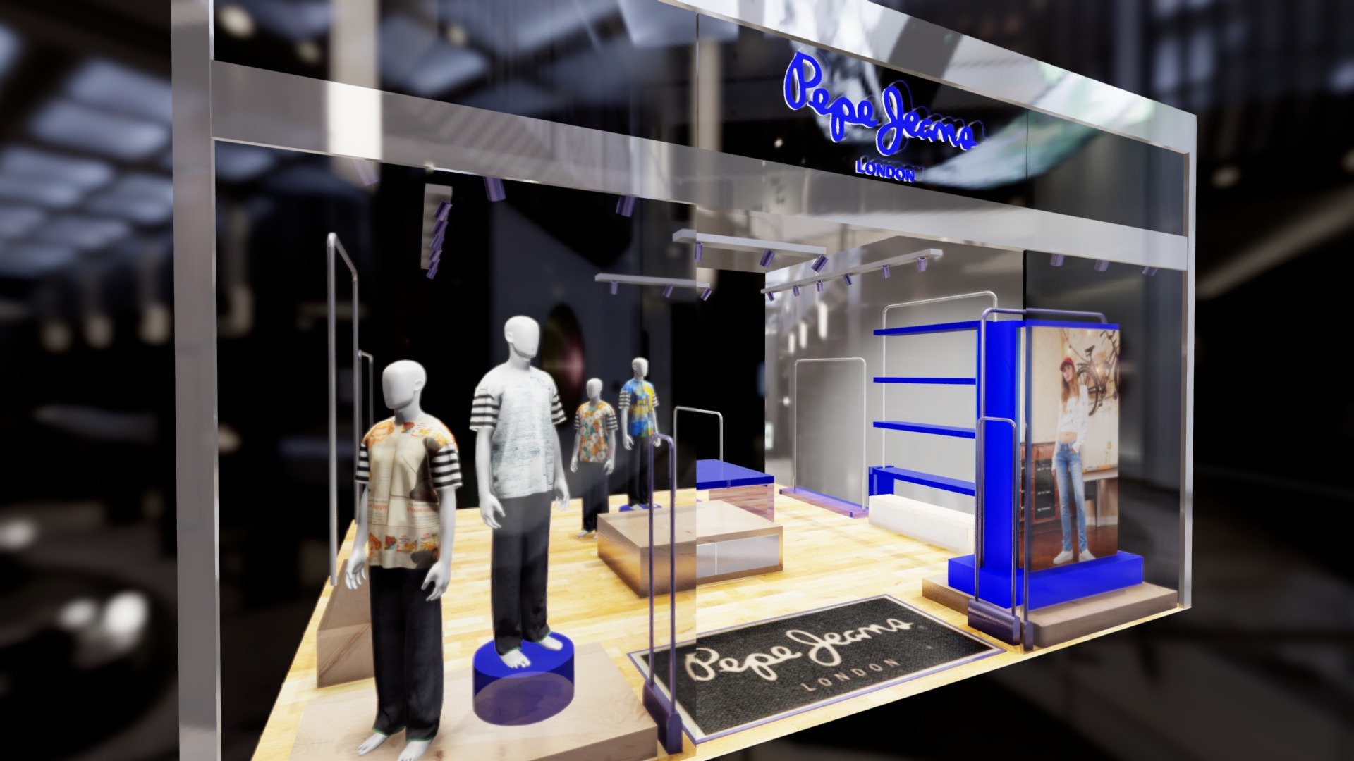 Jeans storefront - Download Free 3D model by vmmaniac [91f2f0c] - Sketchfab