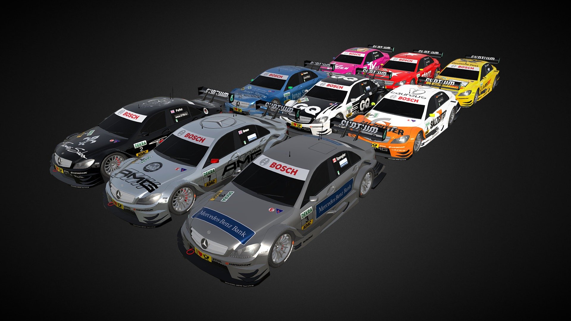 Mercedes Benz DTM 2011 Season Pack - Buy Royalty Free 3D model by ...