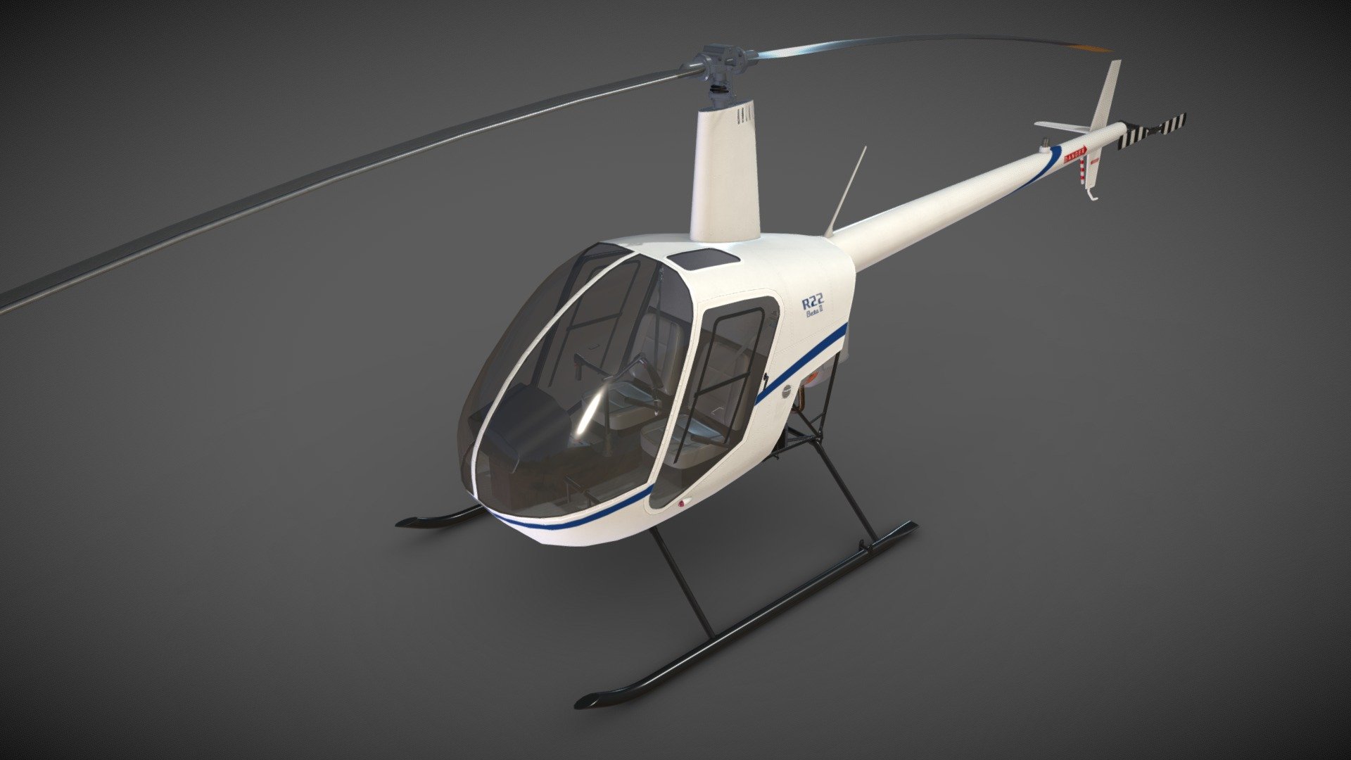 Robinson R22 White Static - Buy Royalty Free 3D model by pukamakara ...