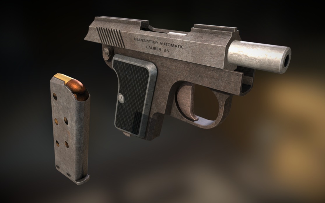 Spy Pistol - 3D model by Araon [91f6f7a] - Sketchfab