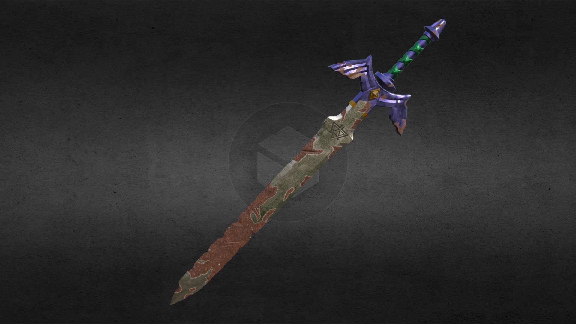 The Legend of Zelda - Damaged Master Sword - 3D model by Brock Billings ...