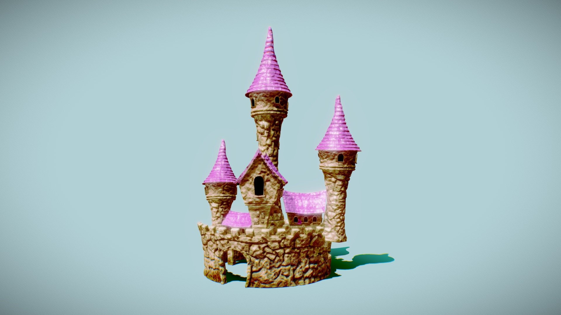 Pink Castle - Download Free 3D model by OZKA [91fbb8c] - Sketchfab