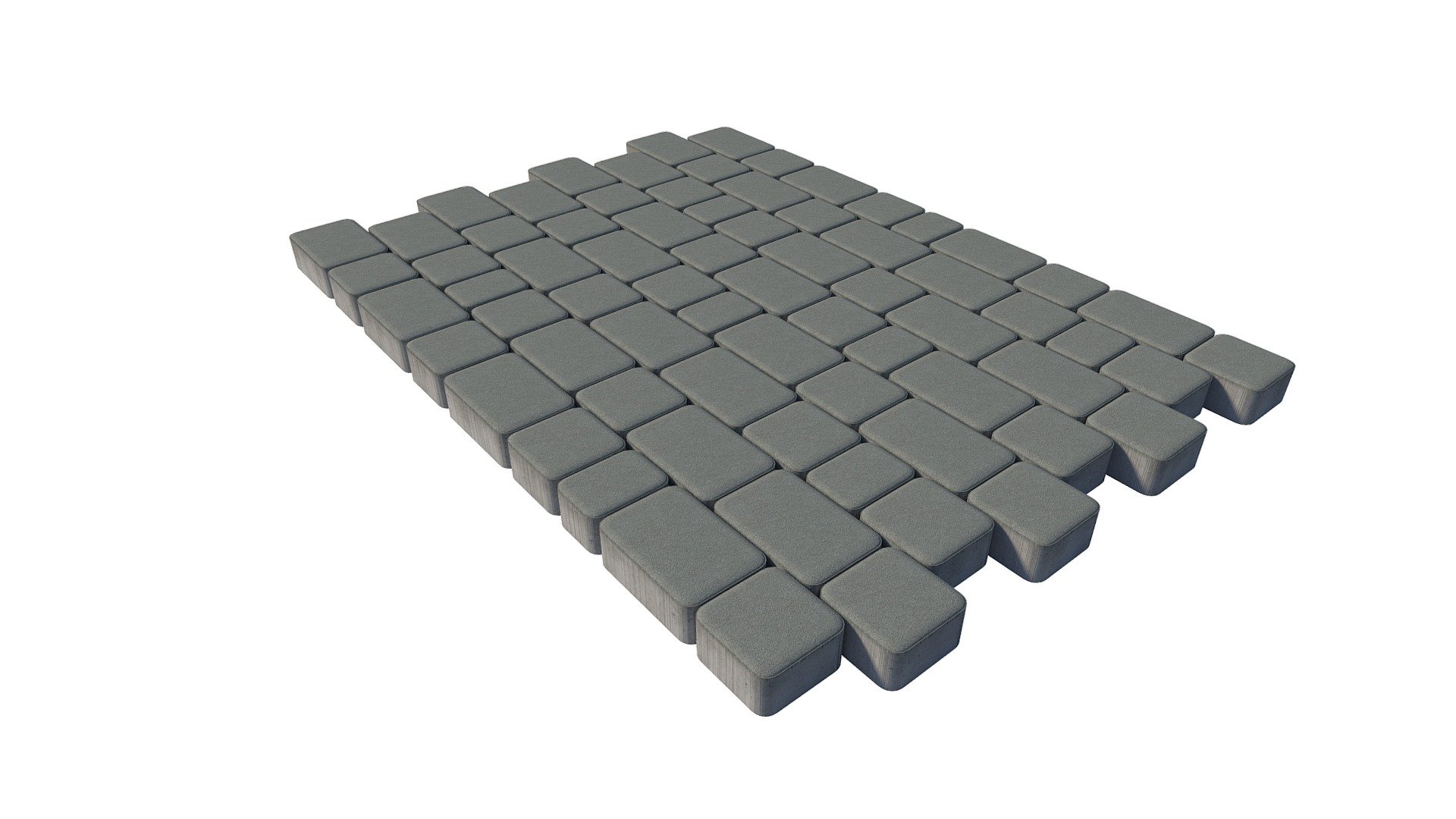 Paving slabs Klasiko 3 standard grey landscape - Download Free 3D model ...