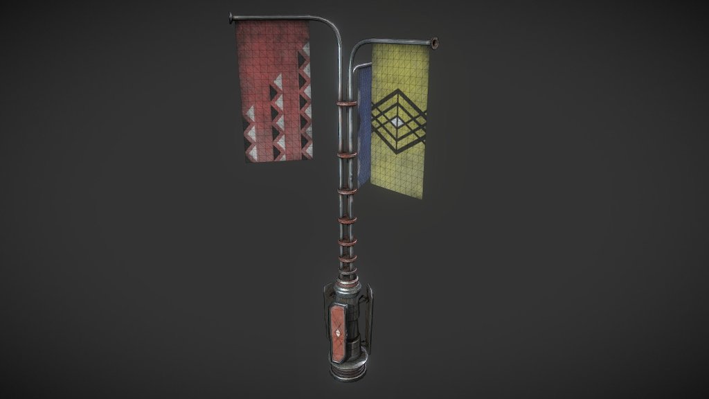 Flagpole (Houdini Texture Anim. in UE4) - 3D model by georbec [9203e4d ...