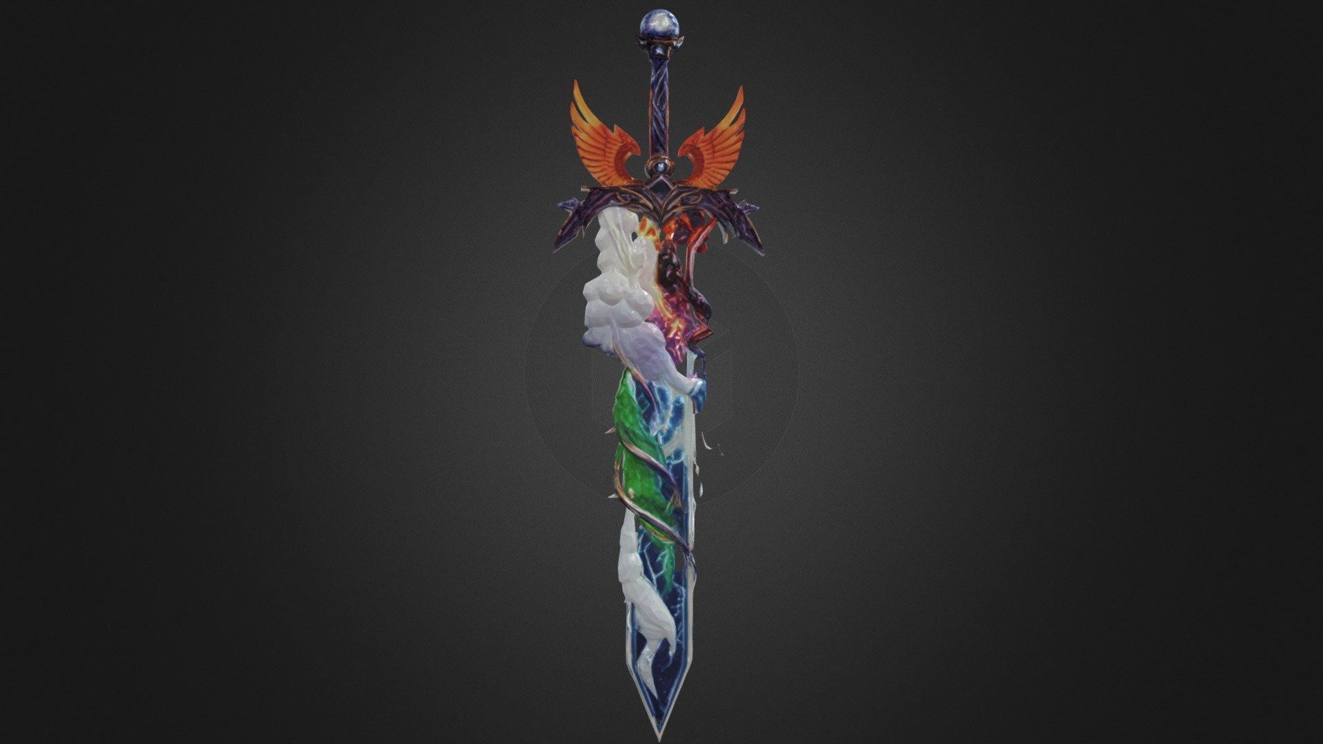 Epic All-Element Fancy Elemental Sword - Download Free 3D model by ...