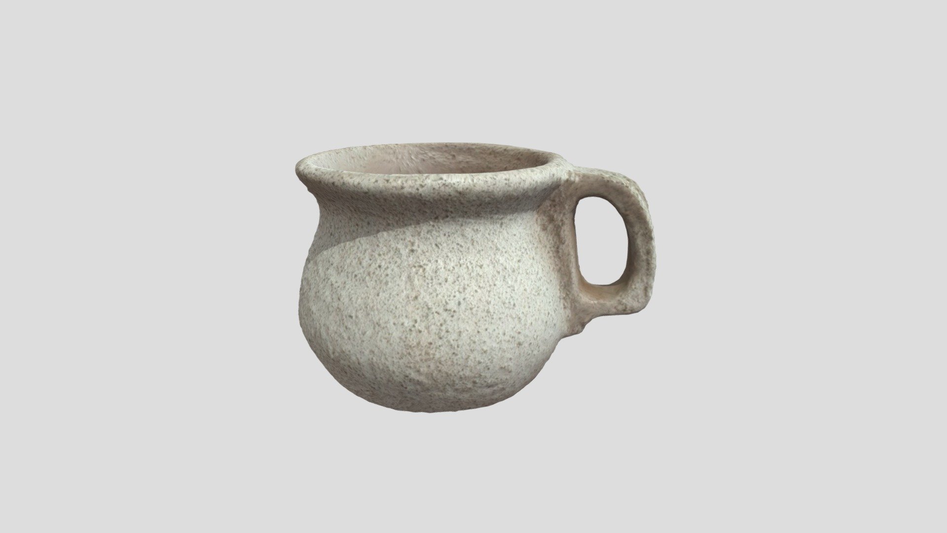 A white cup made of rough clay - Download Free 3D model by olegmit ...