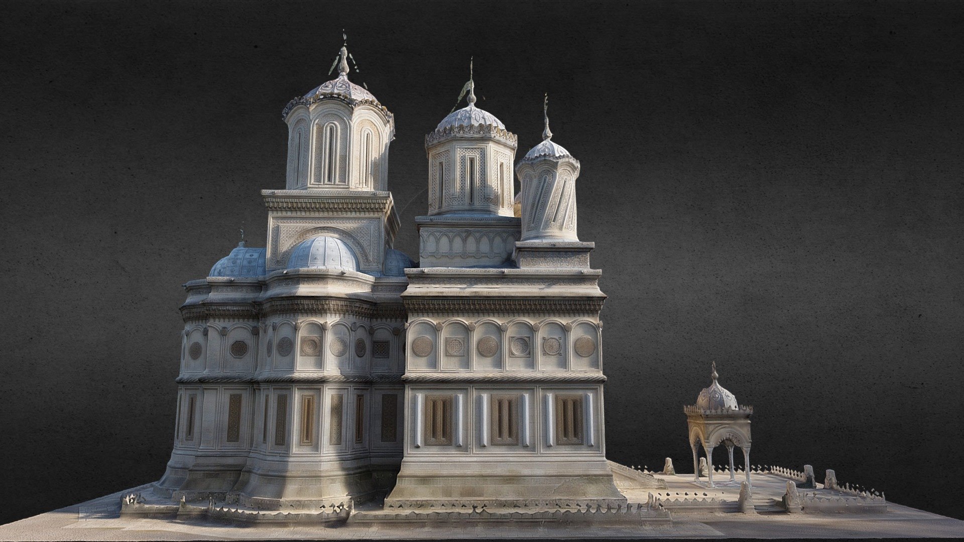 Moanastirea Arges - medieval monastery - Buy Royalty Free 3D model by ...