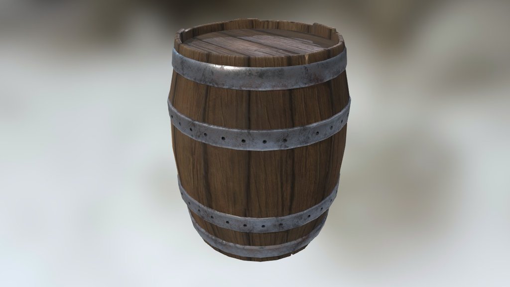 Viking Village - Barrel - 3D model by Game Ready Art (@jesperbj ...