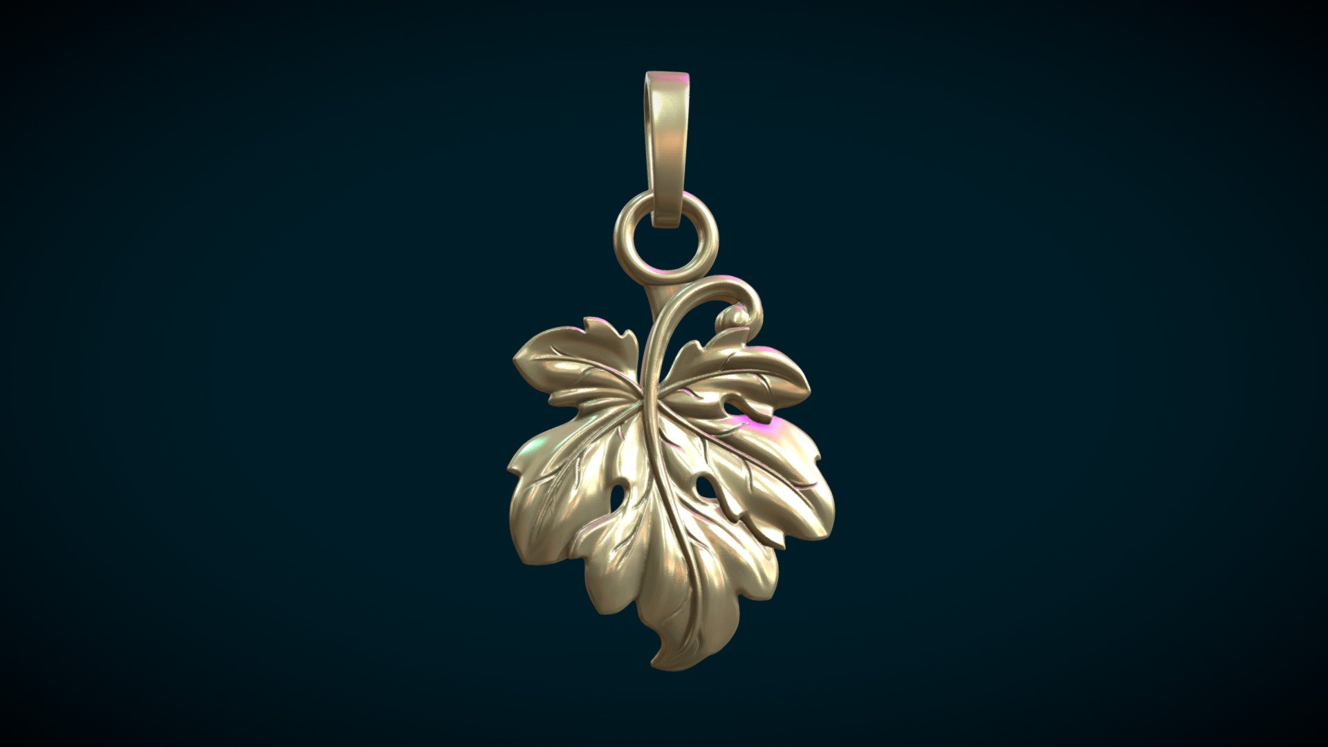 Fig Leaf charm pendant - 3D model by Skazok [920c12a] - Sketchfab