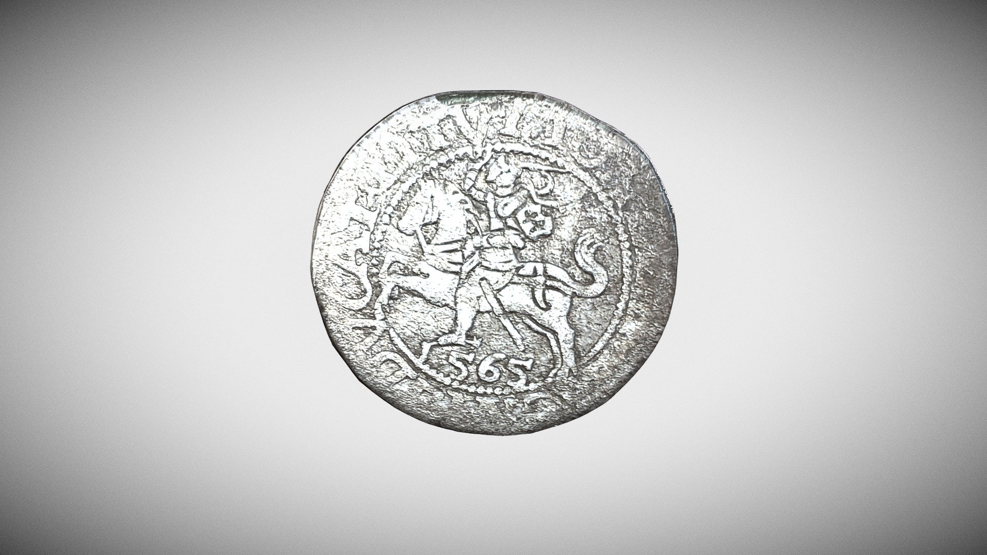 Medieval Coin -1/2 Grosh 1565 Sigizmund I - Buy Royalty Free 3D model ...