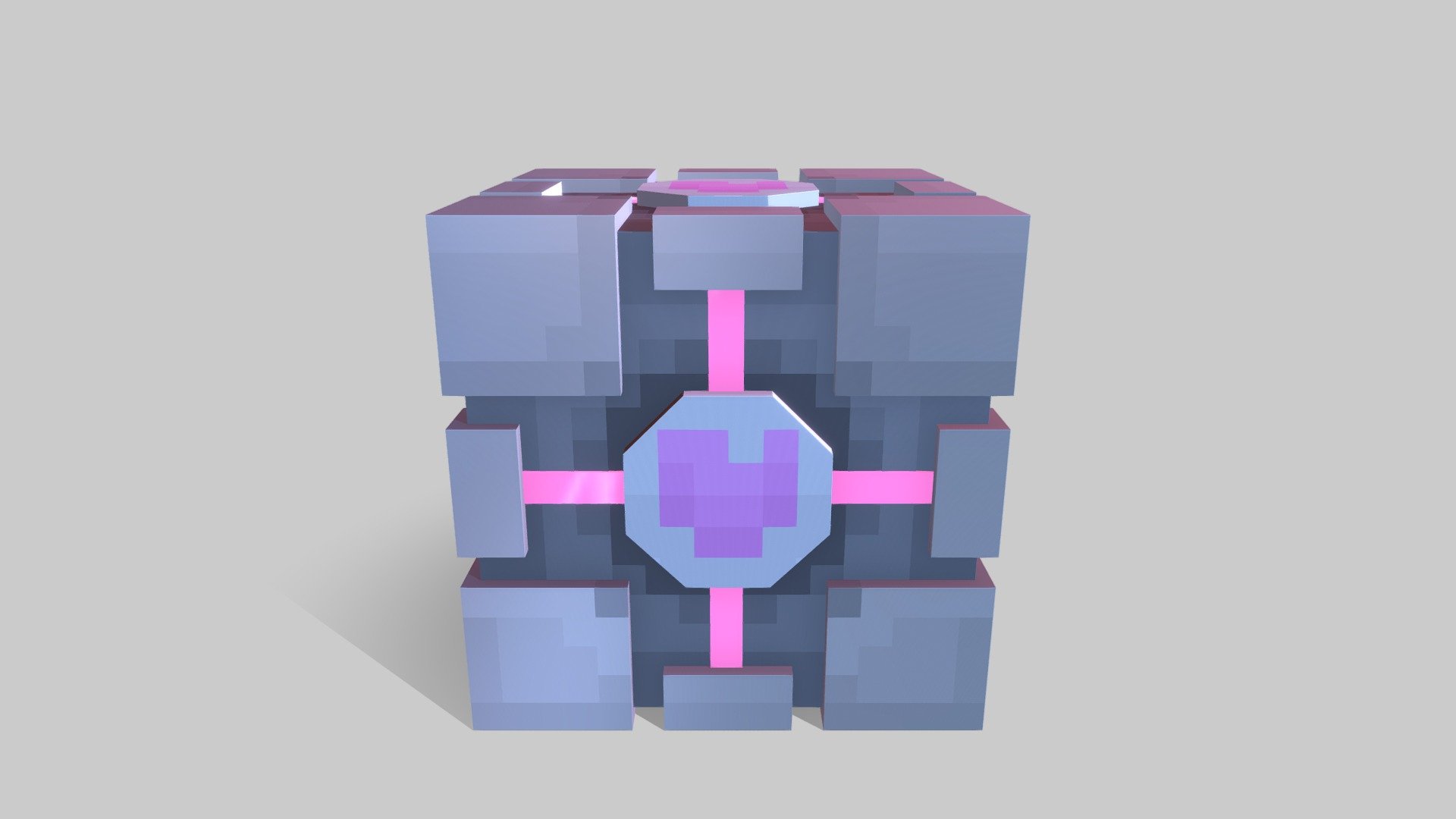 Portal cube (heart) - 3D model by chick (@chicklick) [9210b23] - Sketchfab