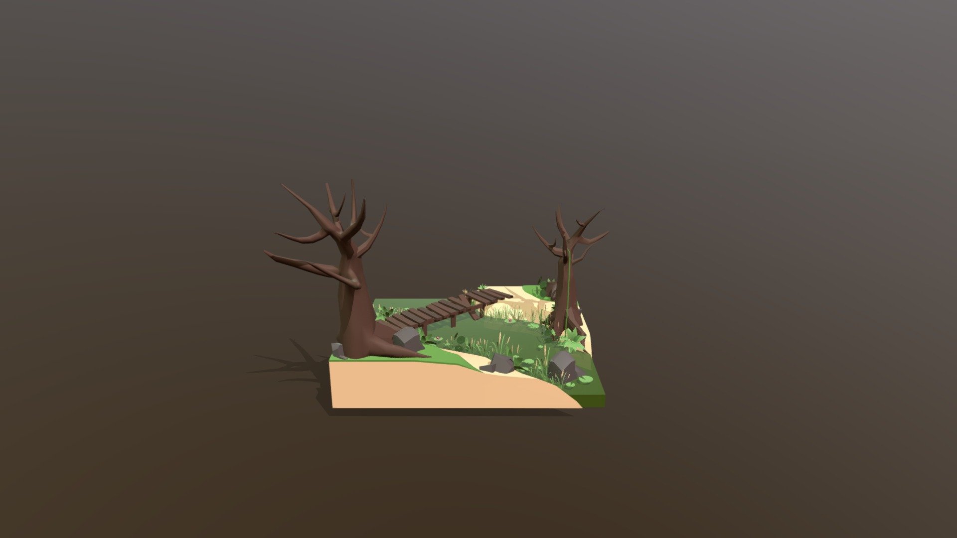Low Poly Swamp - Download Free 3D model by ninahellart [9211348 ...