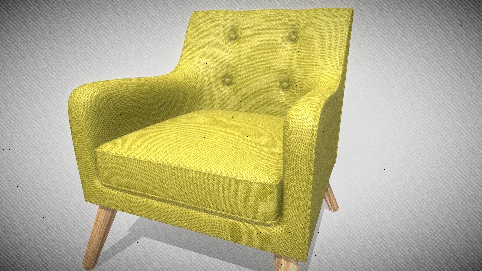 Wing-back chair 3D Model - 3D model by 4uparitosh [921233b] - Sketchfab