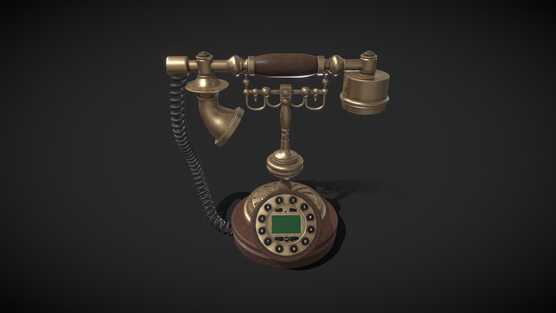 Vintage phone 3D model - 3D model by Su_Peem [9213b36] - Sketchfab