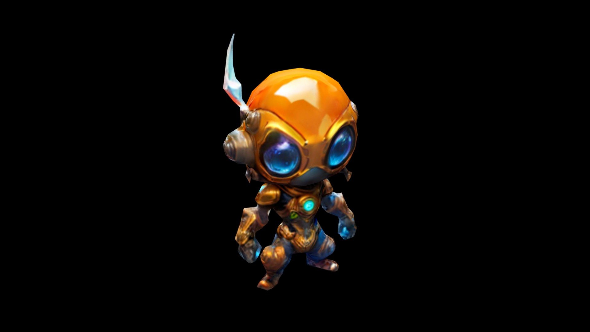 The title is "Sunny, the Spine-Wrenching Sprite. - Download Free 3D ...