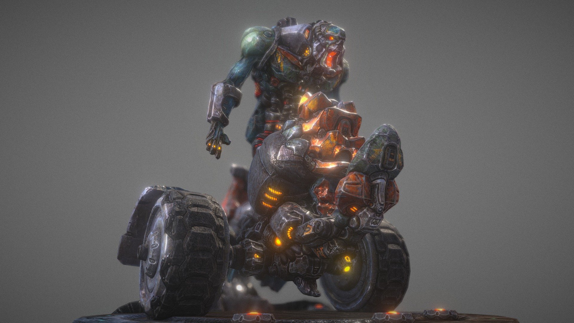 Mechanical Bike - 3D model by hellboy_hunts [921ab26] - Sketchfab