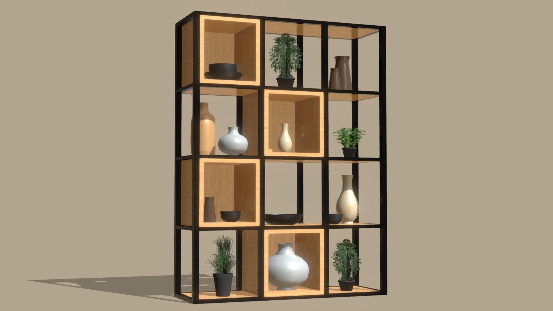Modern Grid Shelving - Buy Royalty Free 3D model by LagzDesign [921d626 ...