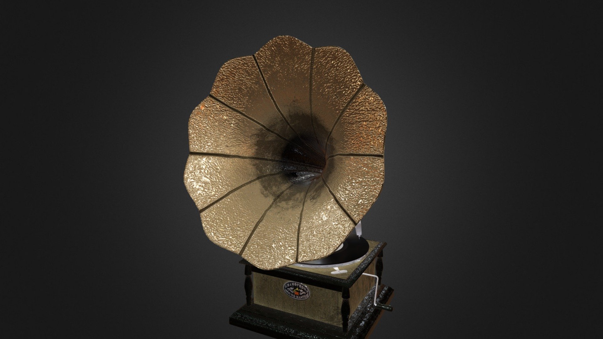 gramophone 3d model - Download Free 3D model by Kien Trung Do ...