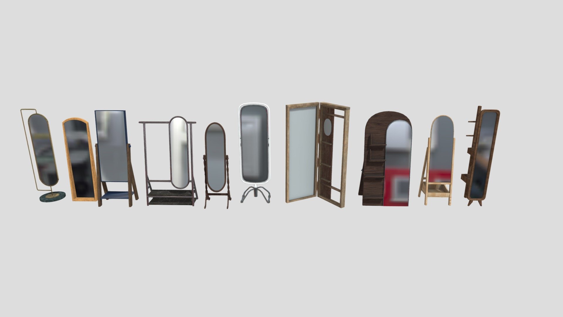 Fullbody Mirror_Bundle - Buy Royalty Free 3D model by rebuilderai ...