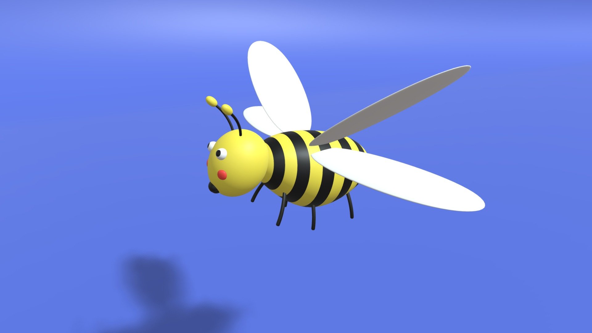 Cute Cartoon Bee - Buy Royalty Free 3D model by Philip Storm ...