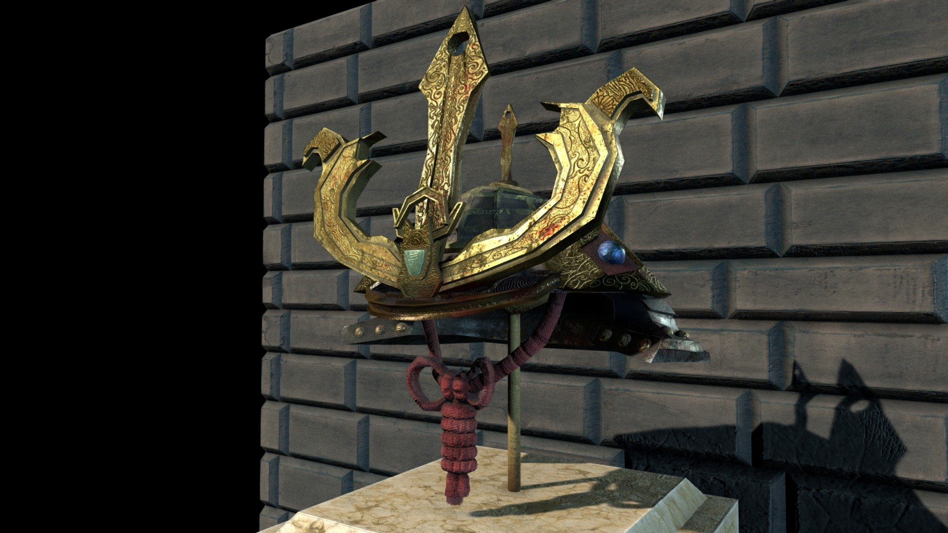 Game Asset - Samurai Helmet - 3D model by Lakin (@lakinrt) [9224a0c ...