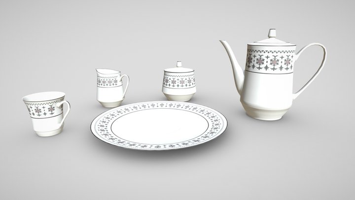Porcelain_tea-set 3D models - Sketchfab