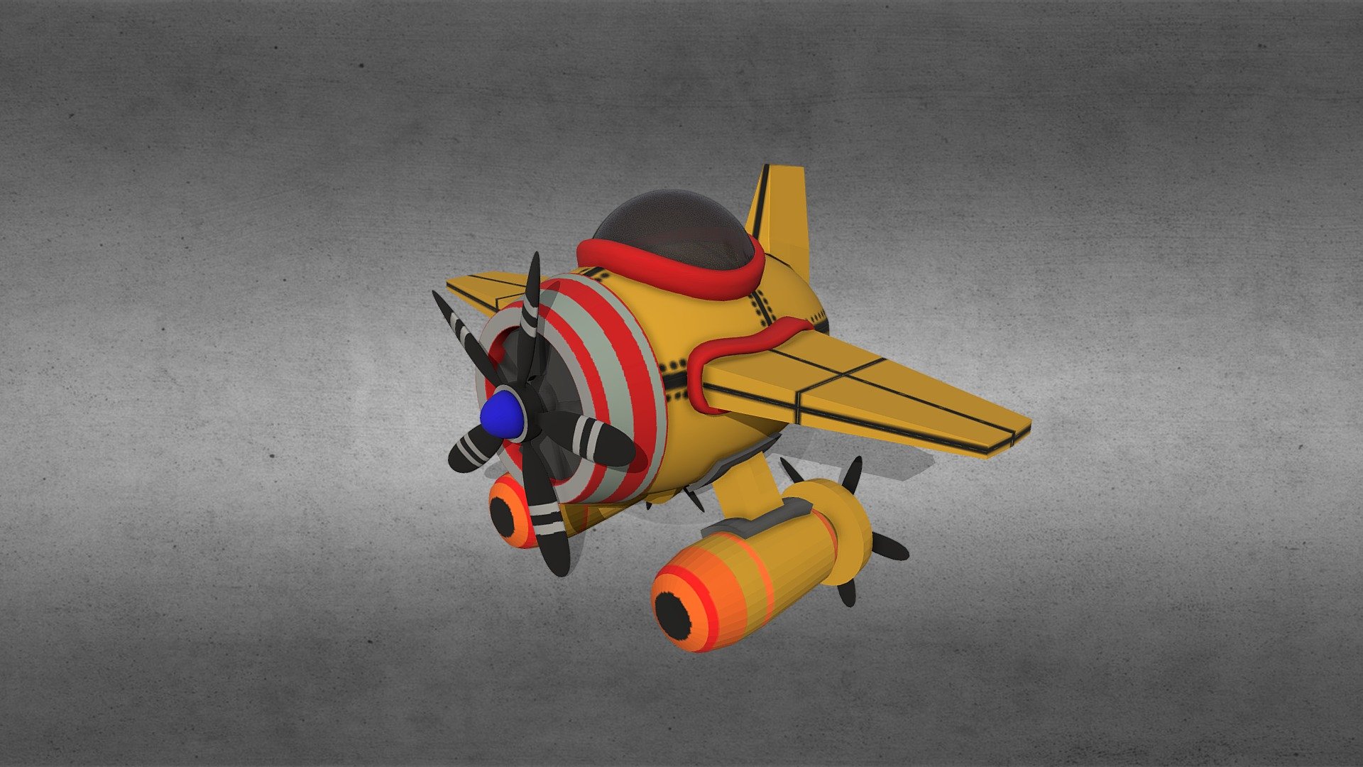 low poly airplane model - Download Free 3D model by lowpolyart [92253a4 ...
