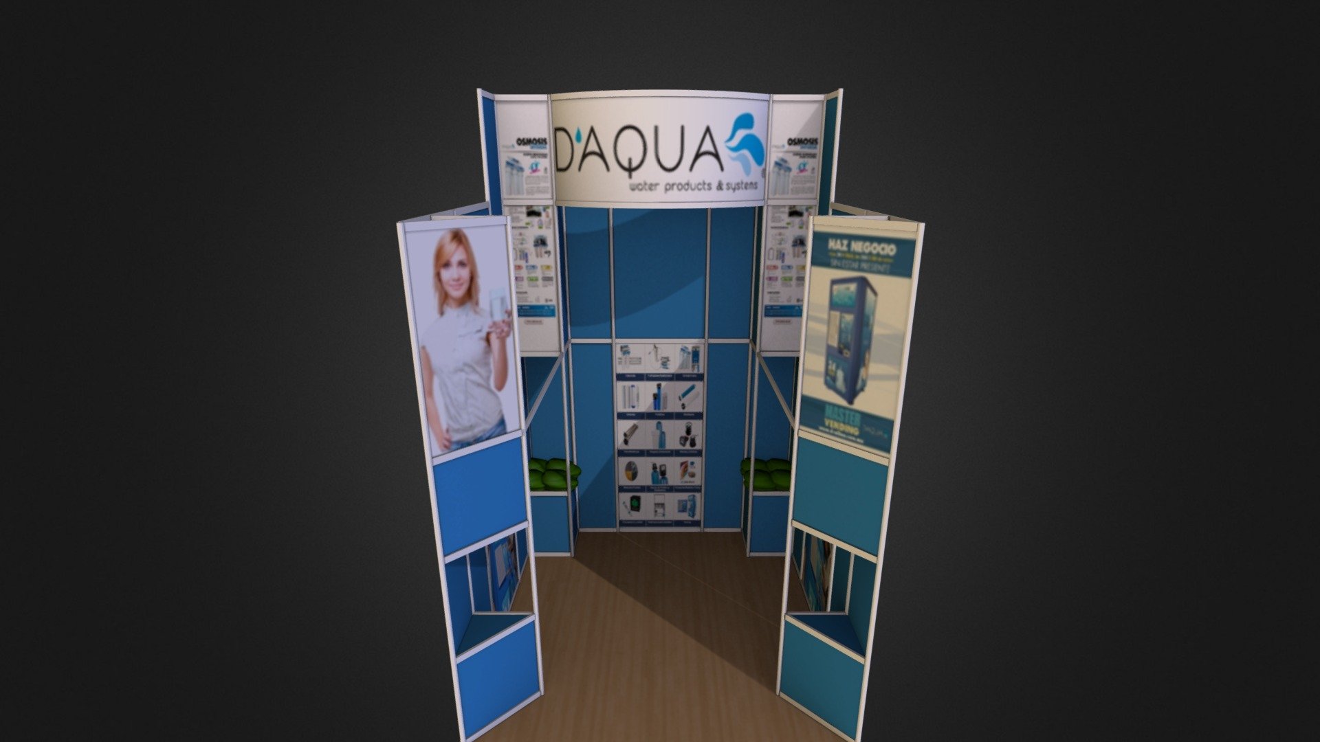 Stand 3x3 aqua - 3D model by JosueOlivarez (@agnusdei) [922ccd9 ...