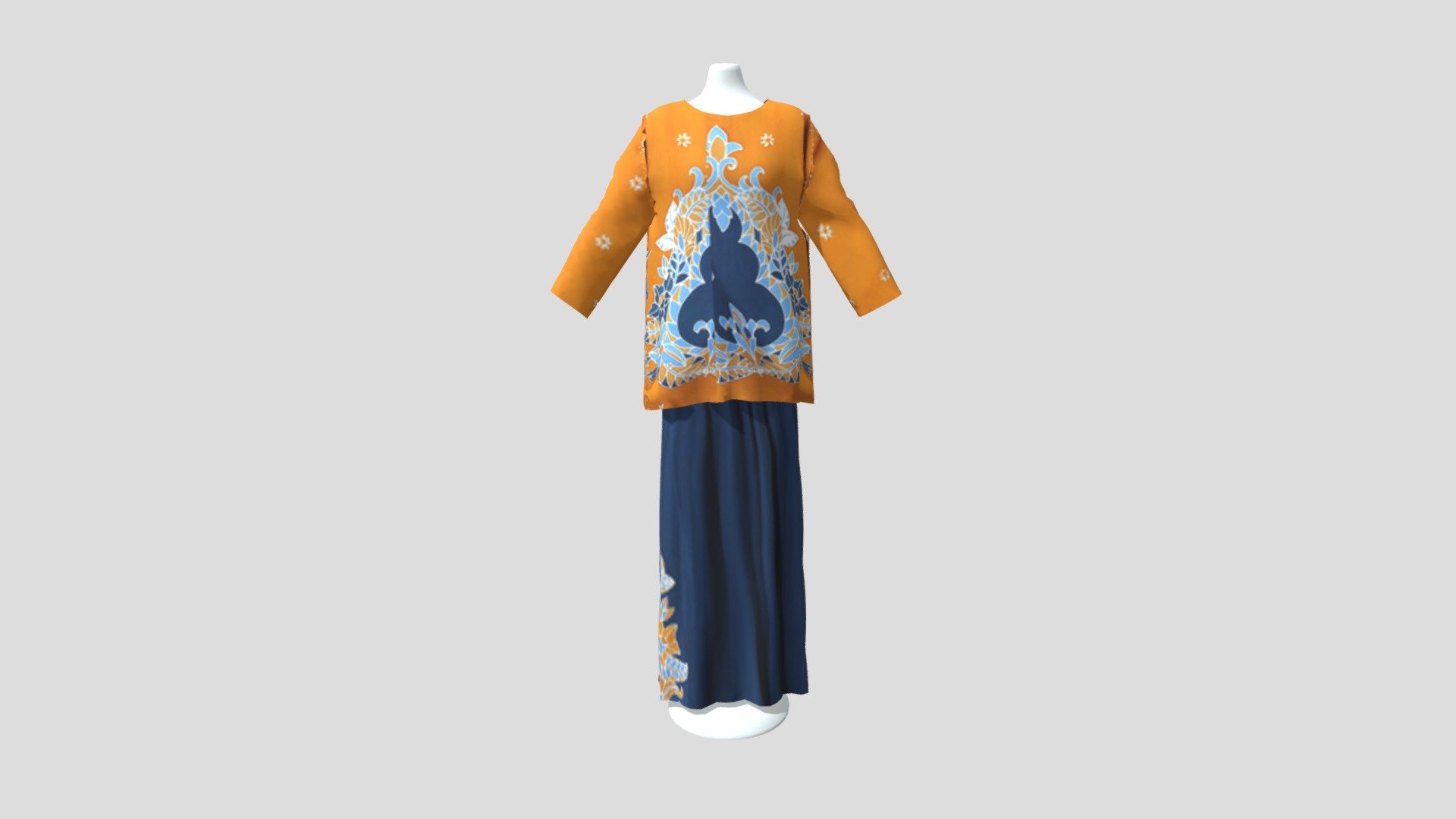 ASNI BATEK - Blouse & Pants Batik - Download Free 3D model by ...