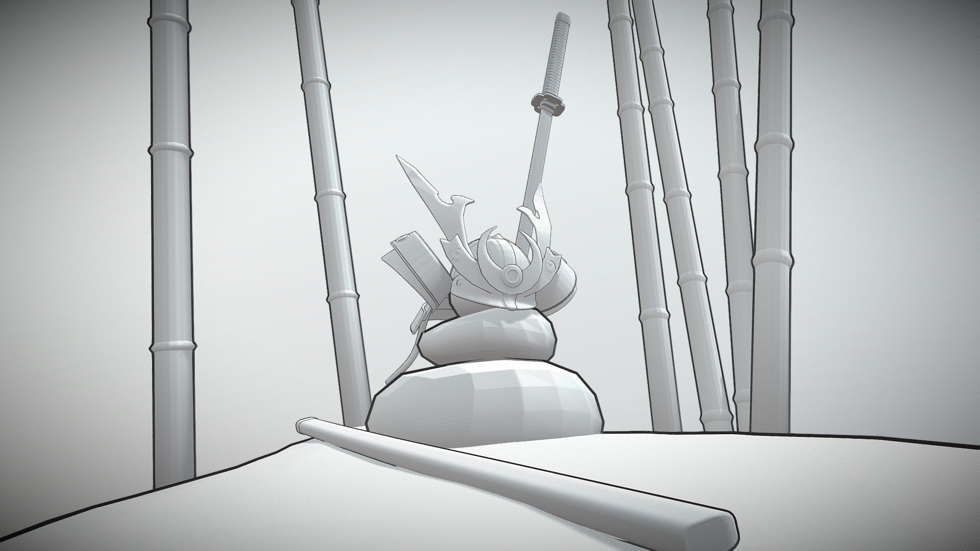 Samurai Grave - 3D model by LooNY_ [922dd80] - Sketchfab