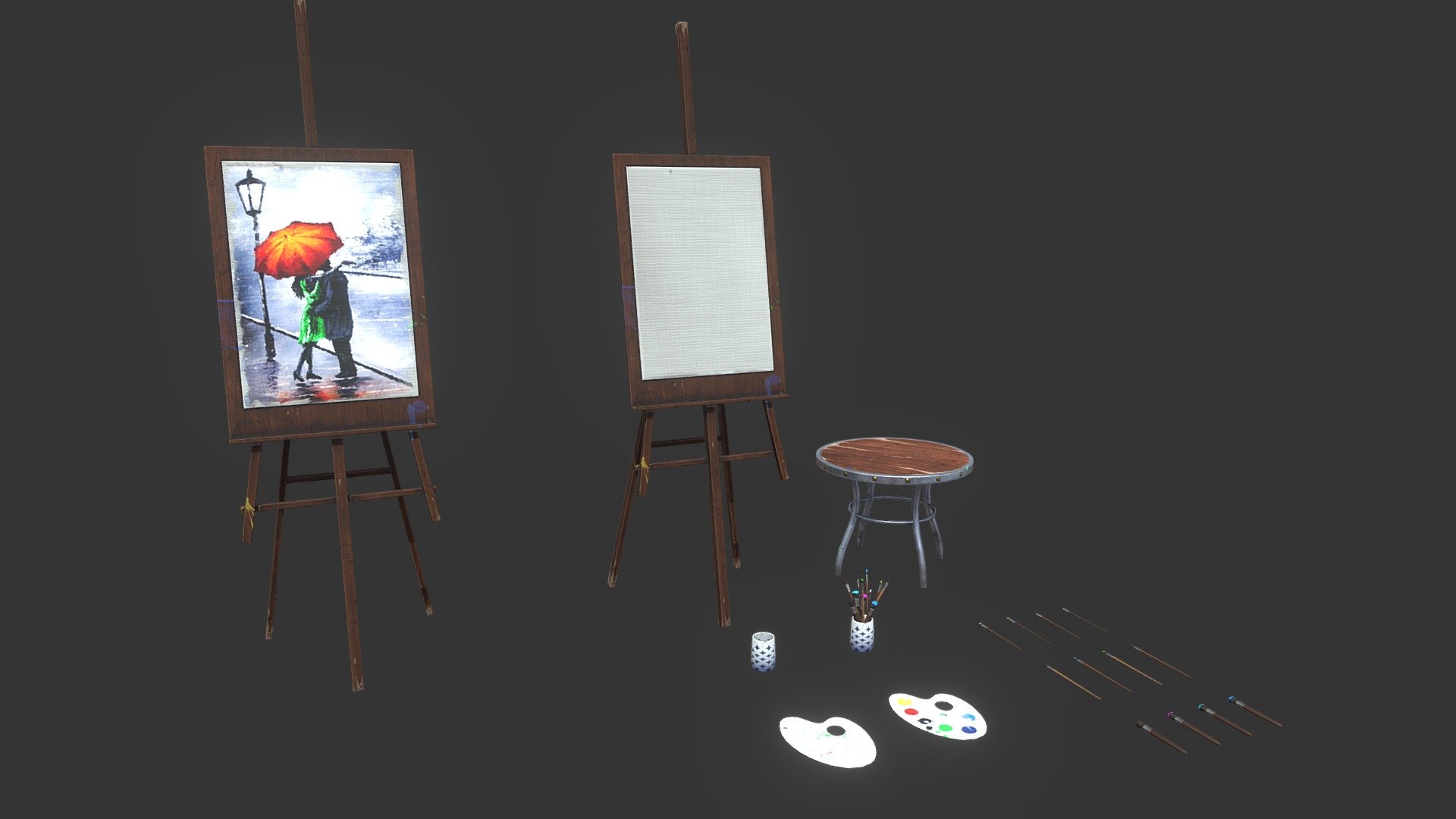 Painting Utensils - Buy Royalty Free 3D model by MonarisScarlet ...