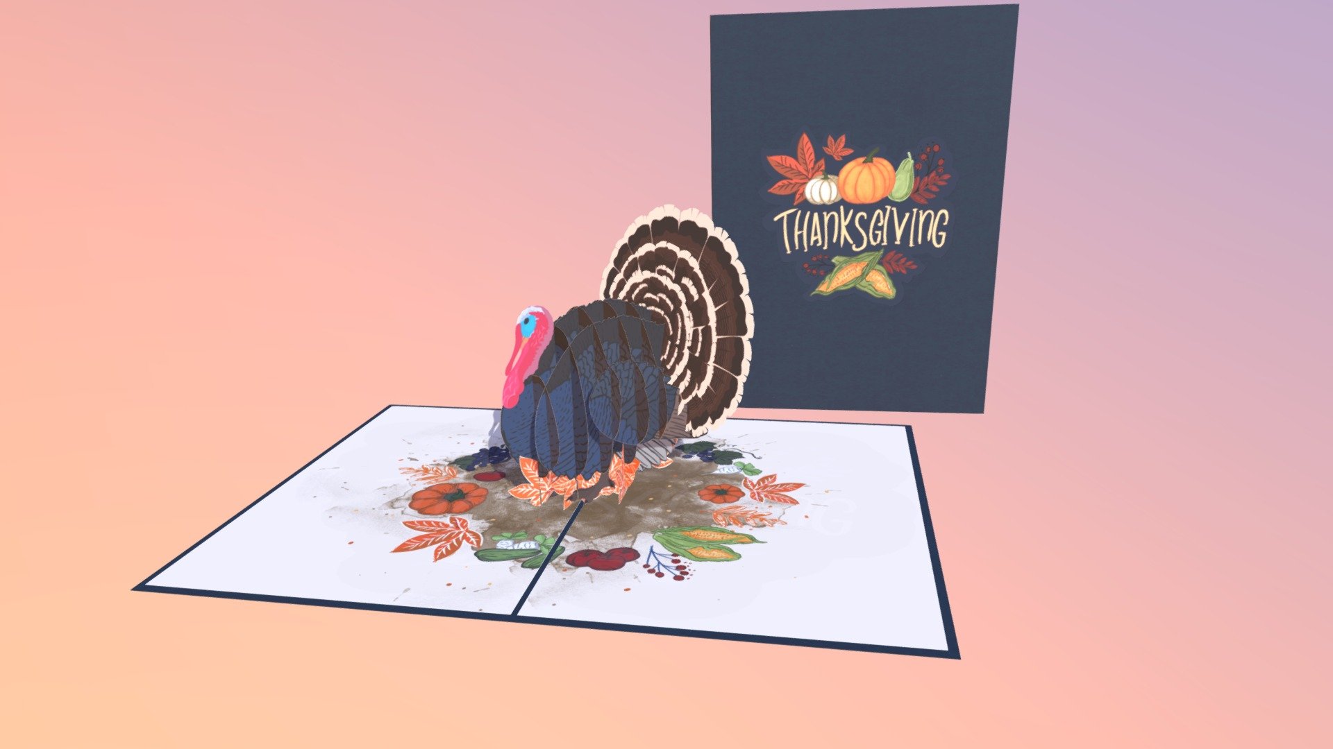 Standard Bronze Turkey Pop up card - Download Free 3D model by Ken ...