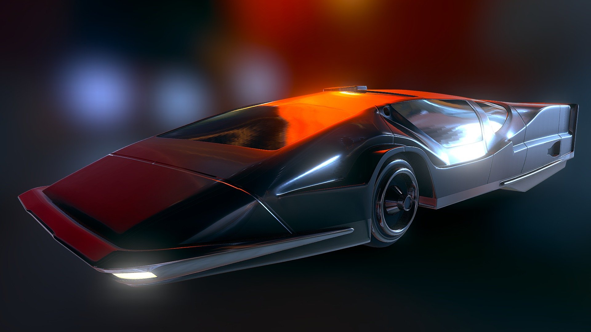 Futuristic Car - 3D model by mqpmqp [9237e33] - Sketchfab
