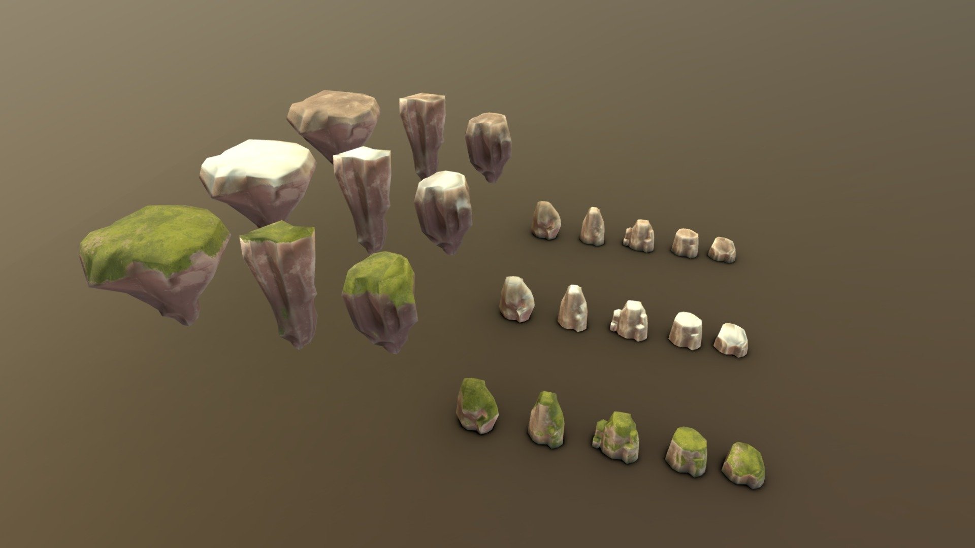 Cartoony Rock Assets Pack (Three textures) - Buy Royalty Free 3D model ...