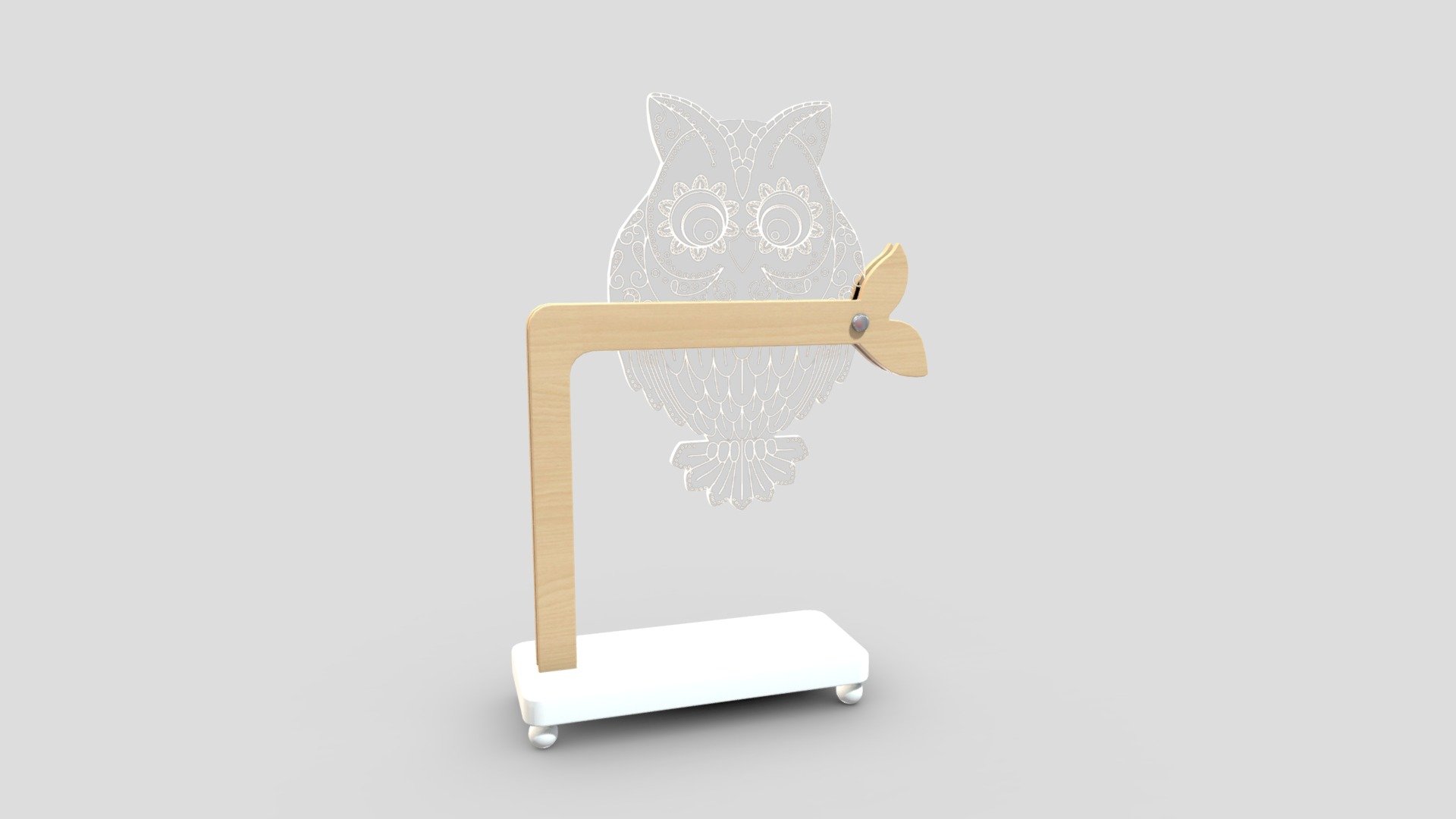 LED Acrylic Mood Light_Owl - Buy Royalty Free 3D model by interior ...