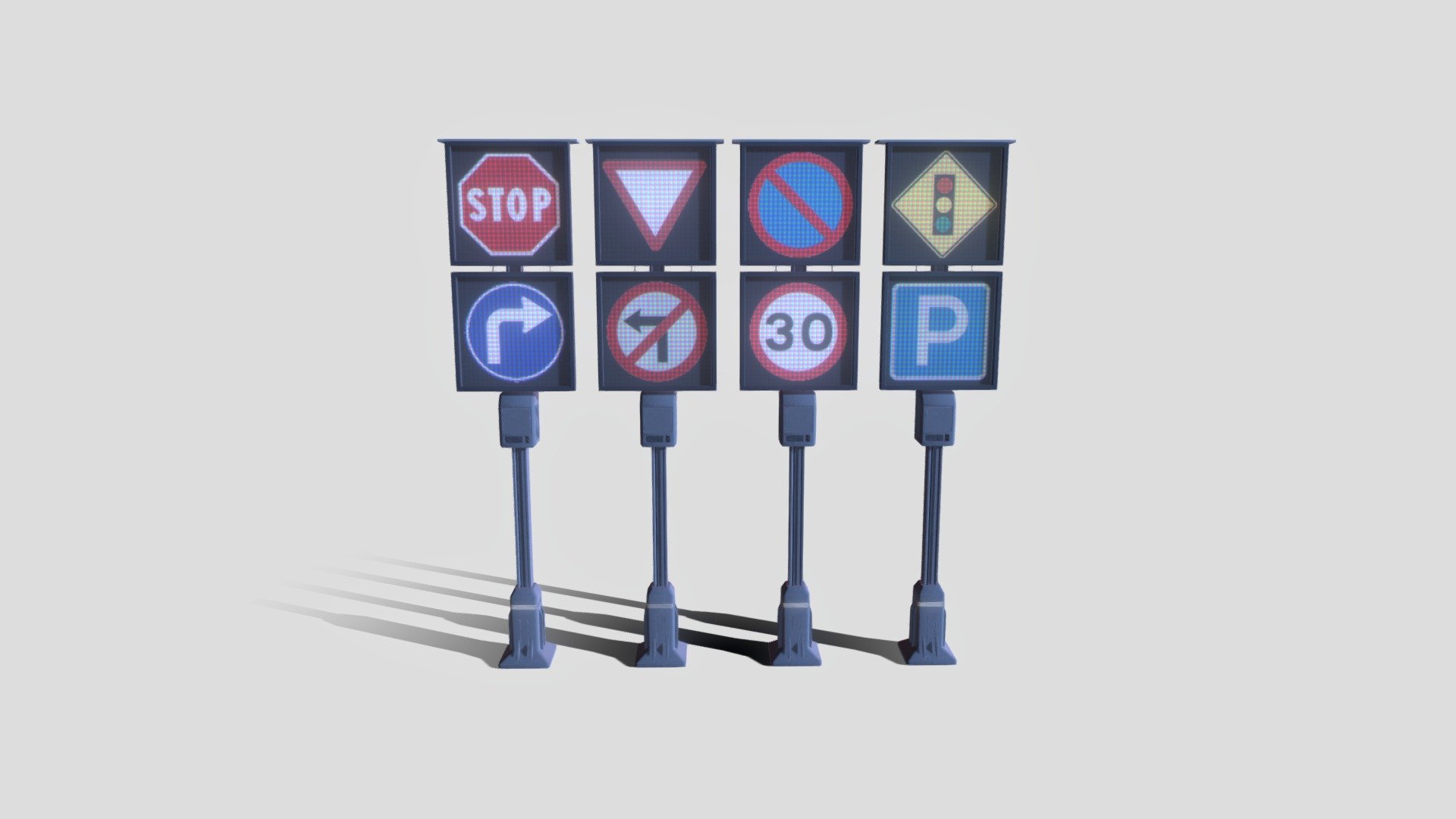 Cyberpunk Street Signs Double - Buy Royalty Free 3D model by kambur ...