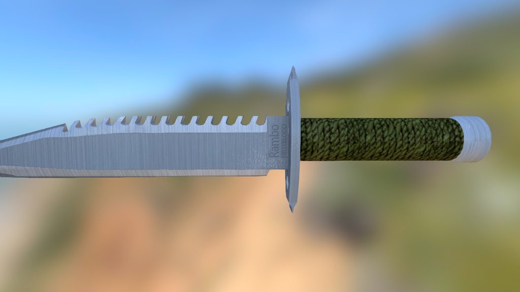 Rambo Knife - 3D model by jonathanebale [923fb25] - Sketchfab