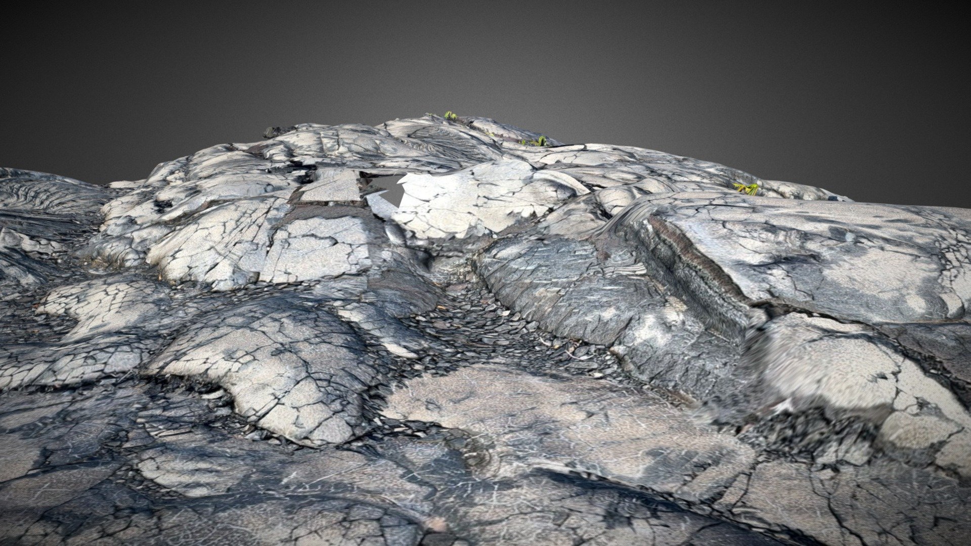 Lava field from Mauna Ulu - Kīlauea, Hawaii - Download Free 3D model by ...
