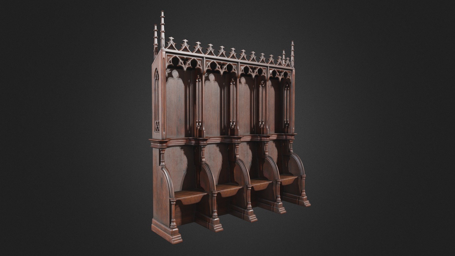 Monastic Choir Seat - Buy Royalty Free 3D model by Moonglade ...