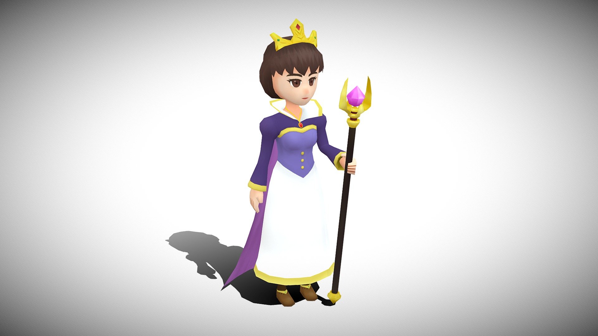 Stylized NPC - Queen - 3D model by Winged Boots Studio ...