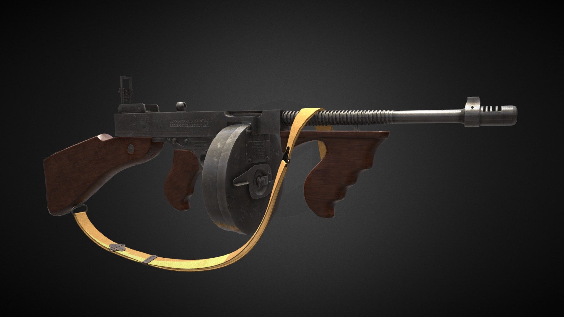 Thompson Submachine Gun - 3D model by luigi_30 [924c2a9] - Sketchfab