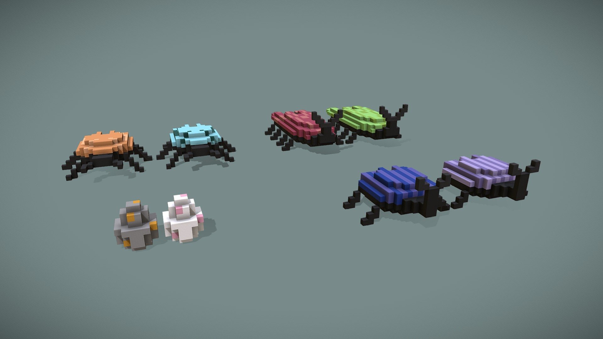 Bug Family Pack - Download Free 3D model by Doctor Dice (@DoctorDice ...