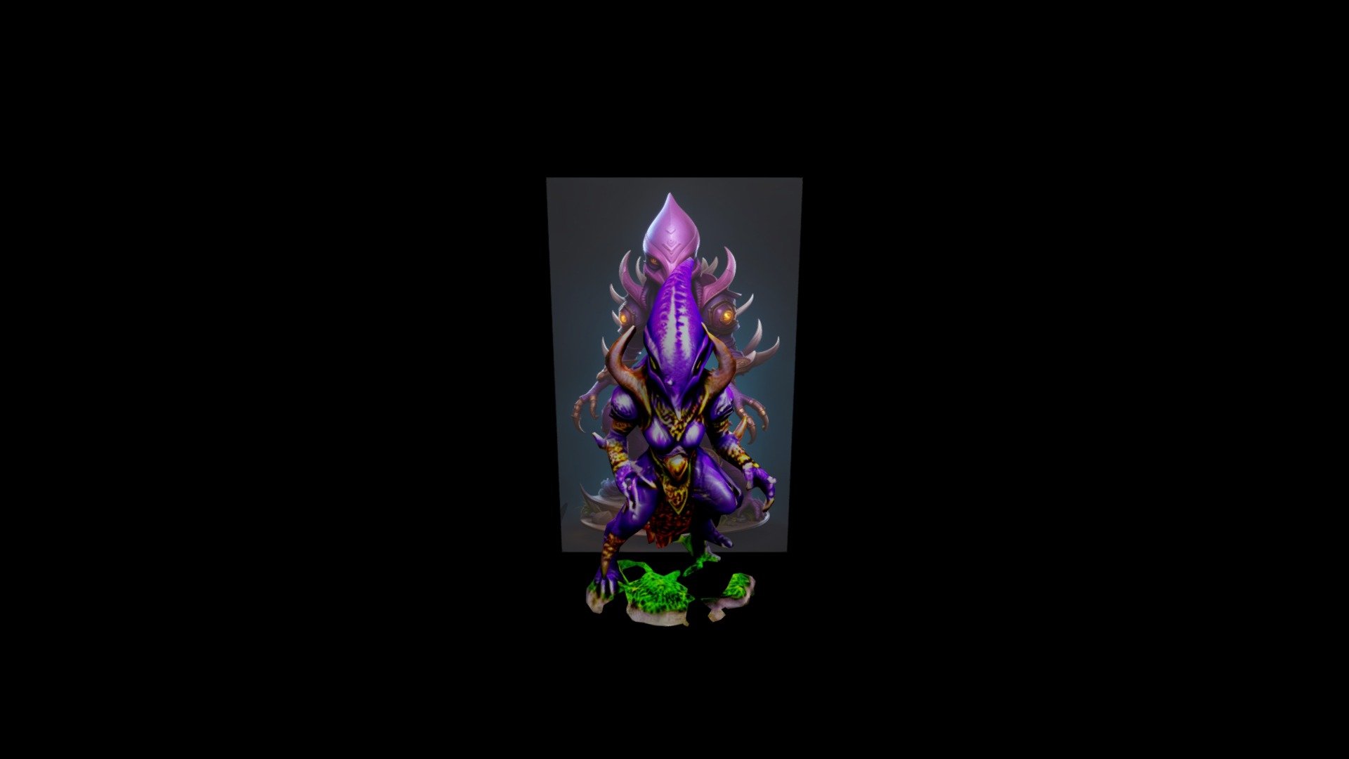 purple cartoon figurine of a fictional characte - Download Free 3D ...