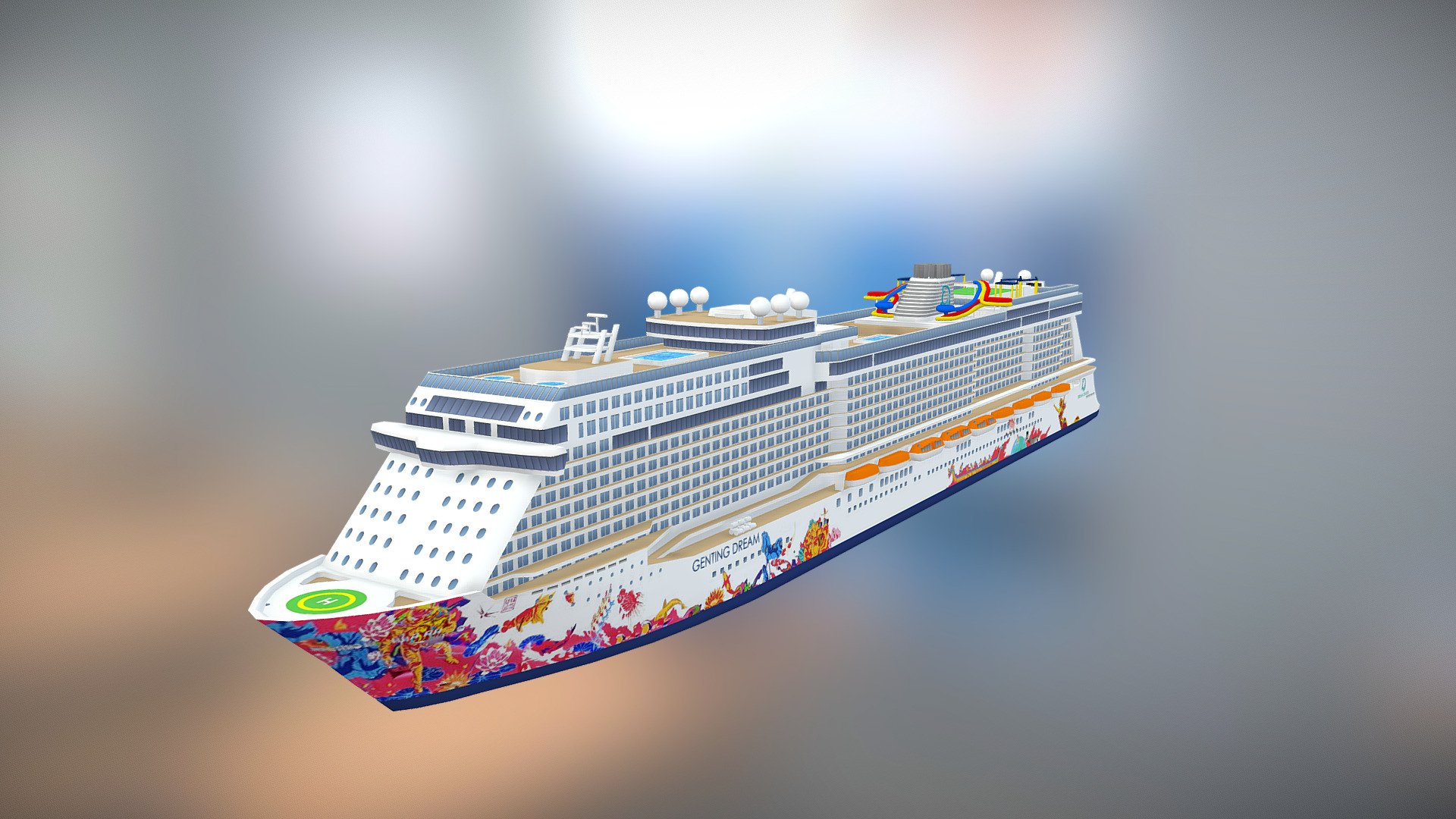 Genting Dream cruise ship - Buy Royalty Free 3D model by Sarma ...